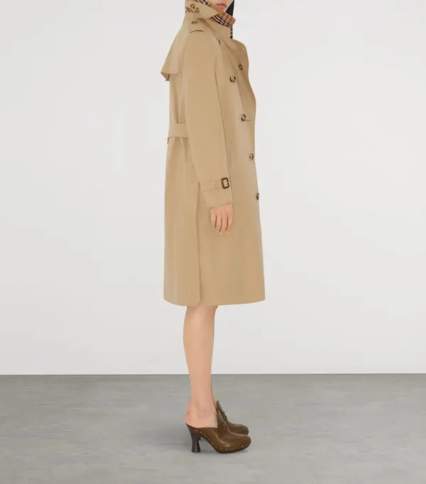 Burberry Gabardine Long Kensington Heritage Trench Coat - Beige