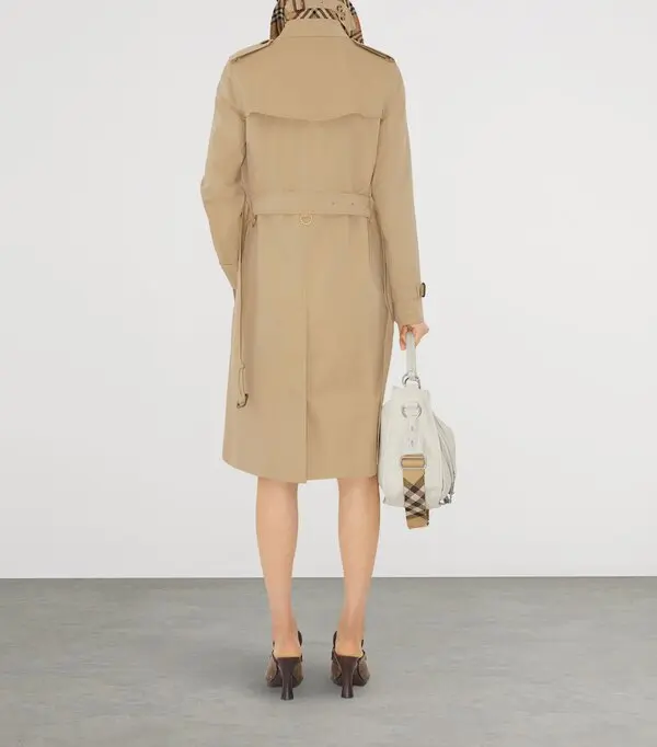 Burberry Gabardine Long Kensington Heritage Trench Coat - Beige