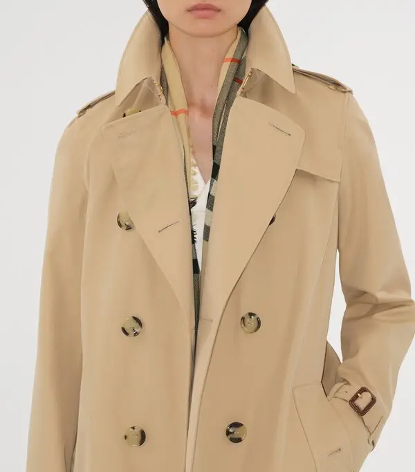Burberry Gabardine Long Kensington Heritage Trench Coat - Beige