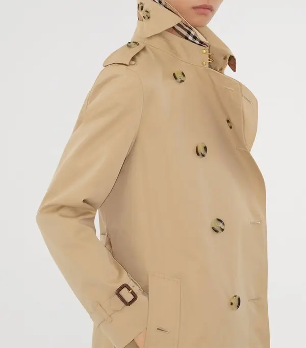 Burberry Gabardine Long Kensington Heritage Trench Coat - Beige