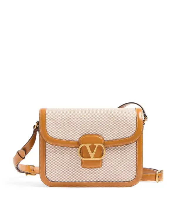 Valentino Garavani Leather 9 To 5 Shoulder Bag - Beige
