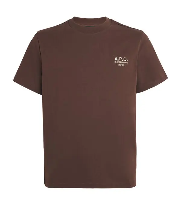 A.p.c. Cotton Logo T-shirt - Brown