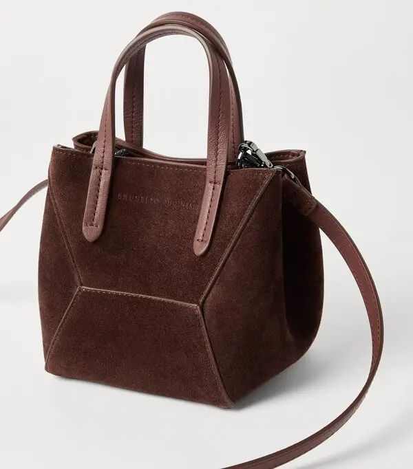 Brunello Cucinelli Mini Suede Bc Duo Tote Bag