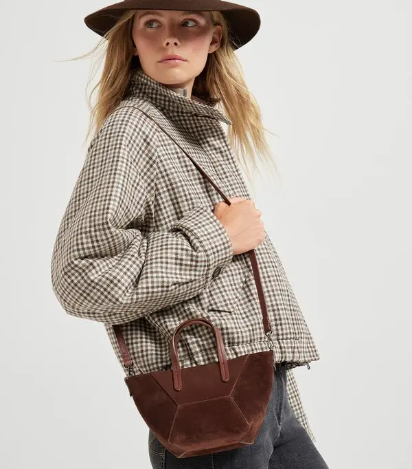 Brunello Cucinelli Mini Suede Bc Duo Tote Bag