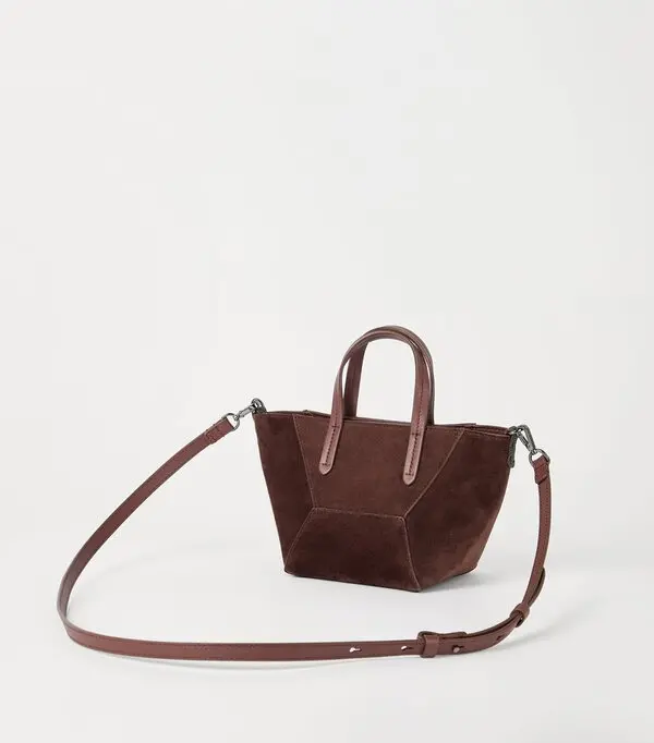Brunello Cucinelli Mini Suede Bc Duo Tote Bag