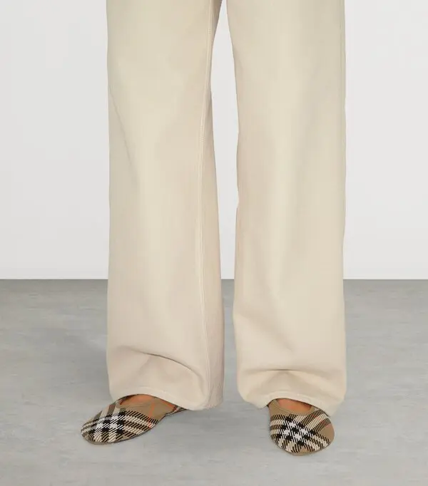 Burberry Knit Check Ballet Flats