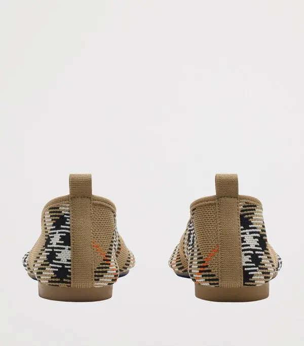 Burberry Knit Check Ballet Flats