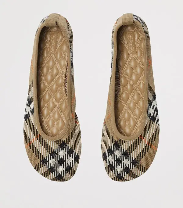 Burberry Knit Check Ballet Flats