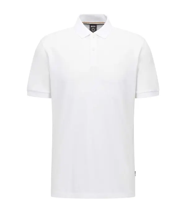 BOSS Cotton Polo Shirt - White
