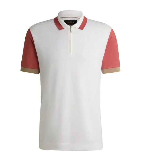 BOSS Cotton-silk Polo Shirt - White