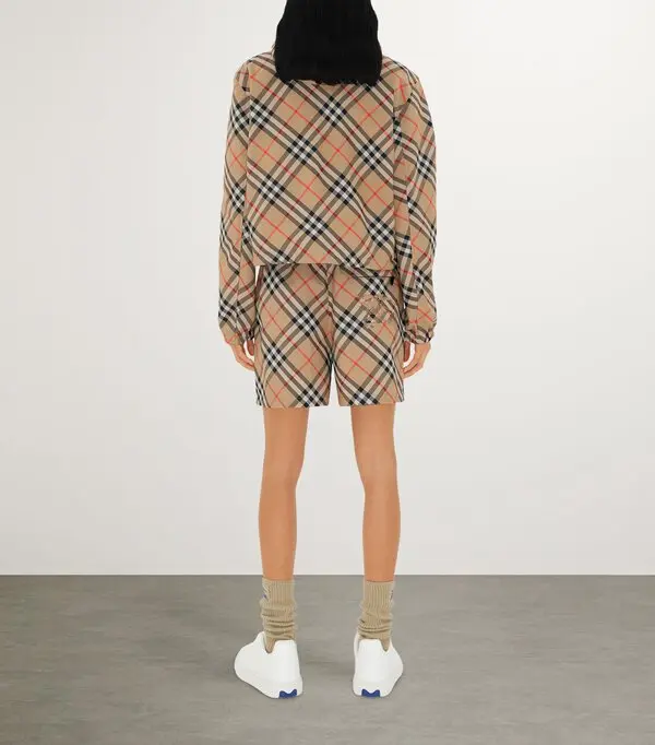 Burberry Checked Cropped Reversible Jacket