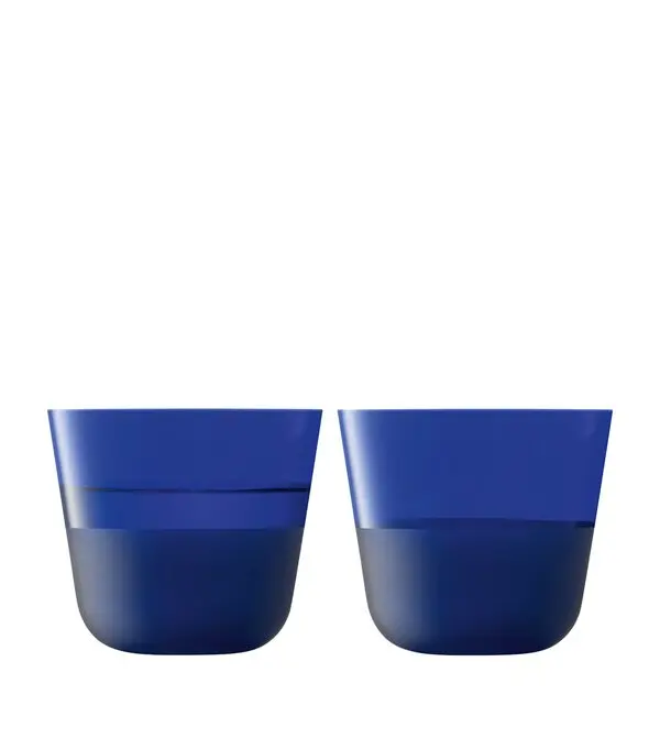 LSA INTERNATIONAL Set Of 2 Arc Contrast Tumblers - Blue