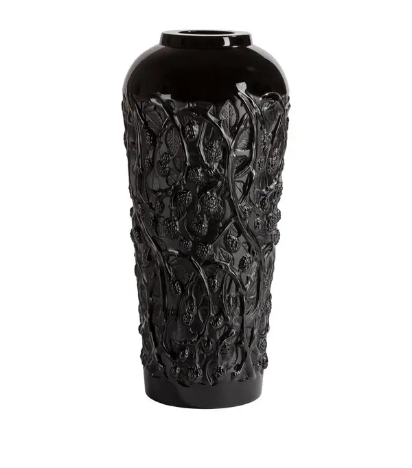 Lalique Large Crystal Mures Vase - Black