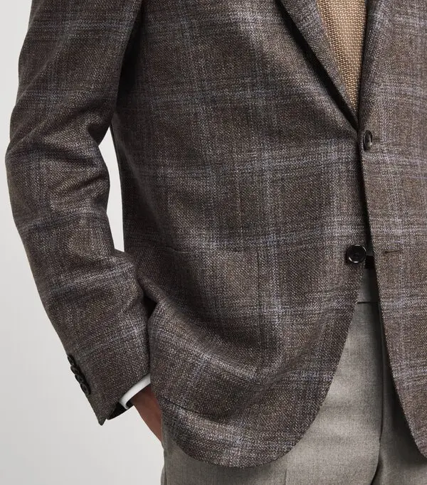 Corneliani Virgin Wool Check Blazer