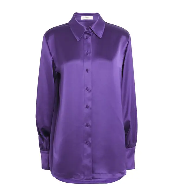 JOSEPH Satin Dieu Blouse - Purple