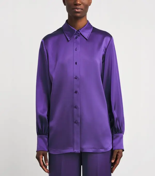 JOSEPH Satin Dieu Blouse - Purple