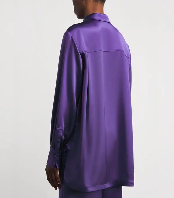 JOSEPH Satin Dieu Blouse - Purple
