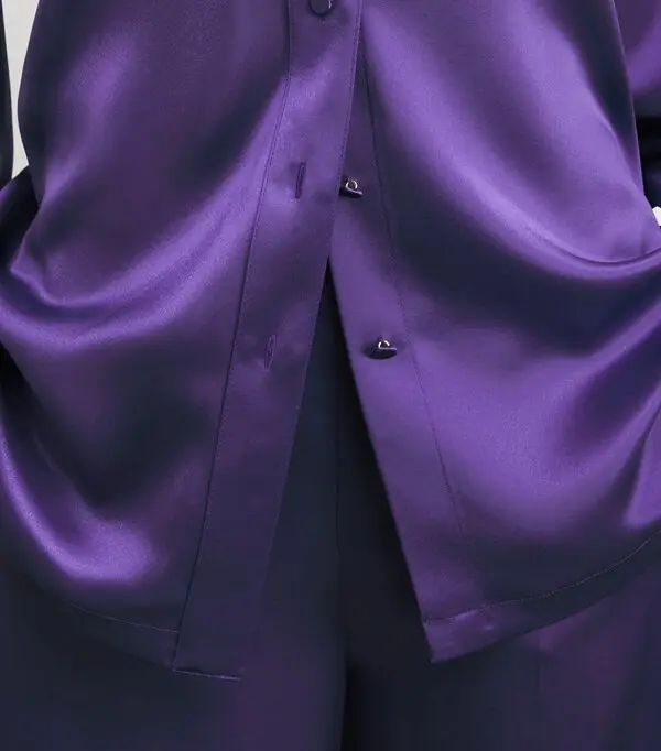 JOSEPH Satin Dieu Blouse - Purple