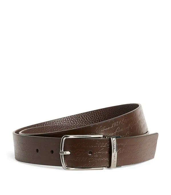 Emporio Armani Leather Buckle Belt - Brown