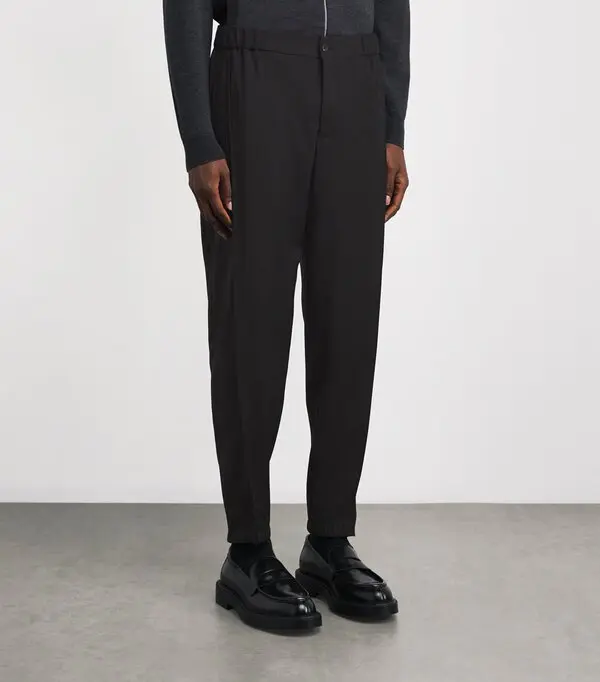 Emporio Armani Virgin Wool Cuffed Trousers