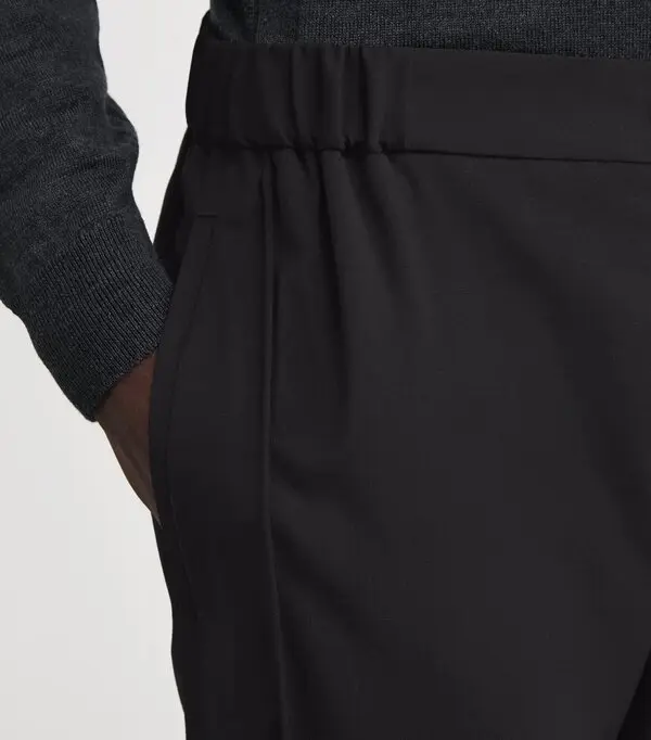 Emporio Armani Virgin Wool Cuffed Trousers
