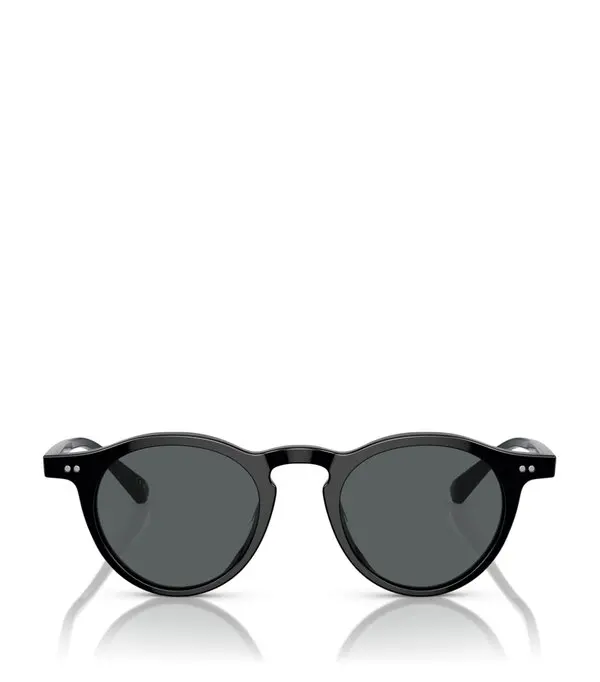 Oliver Spencer Acetate Round Frame Sunglasses - Black