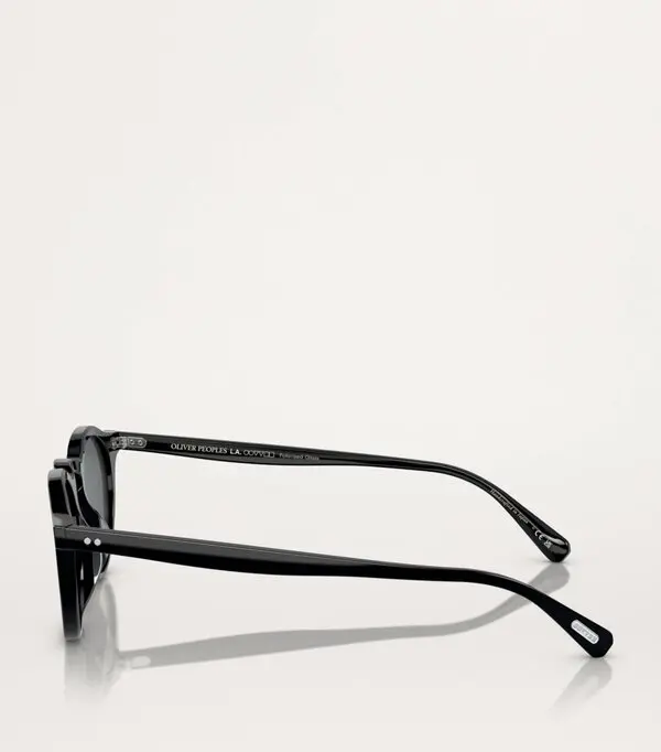 Oliver Spencer Acetate Round Frame Sunglasses - Black