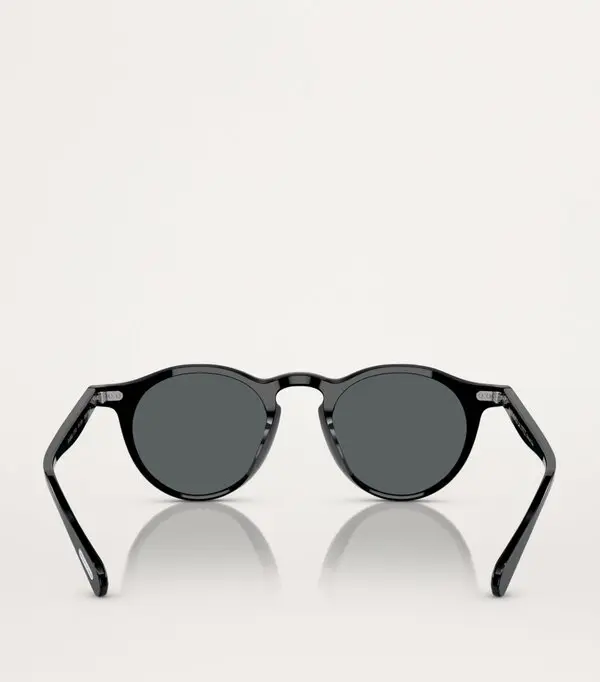 Oliver Spencer Acetate Round Frame Sunglasses - Black