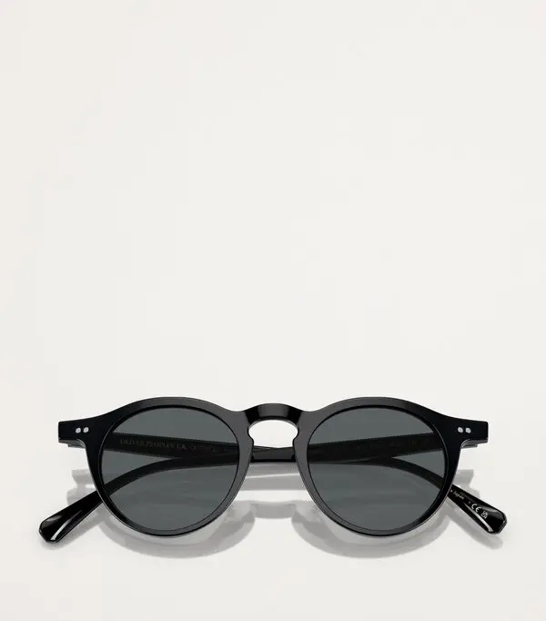 Oliver Spencer Acetate Round Frame Sunglasses - Black