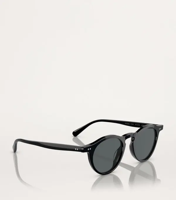 Oliver Spencer Acetate Round Frame Sunglasses - Black