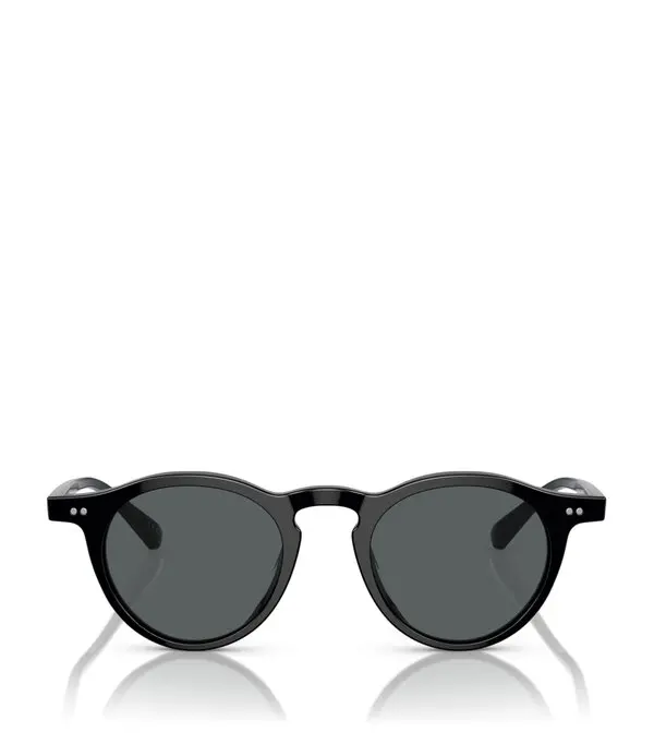 Oliver Spencer Acetate Round Frame Sunglasses - Black