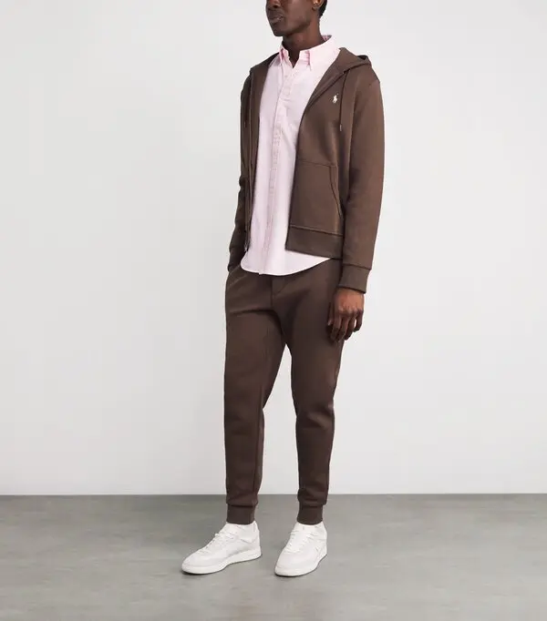 Polo Ralph Lauren Tech Knit Zip-up Hoodie - Brown