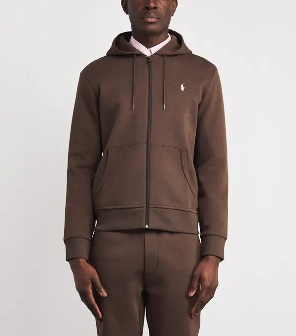 Polo Ralph Lauren Tech Knit Zip-up Hoodie - Brown