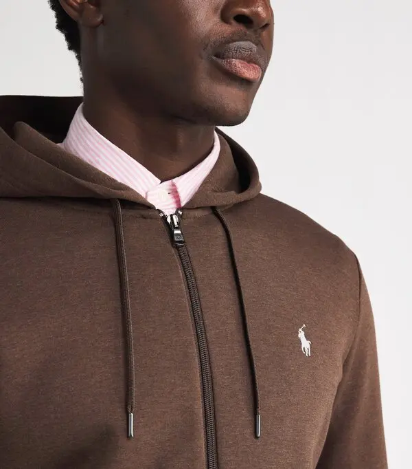 Polo Ralph Lauren Tech Knit Zip-up Hoodie - Brown