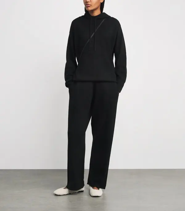 Harrods Cashmere Wide-leg Sweatpants - Black