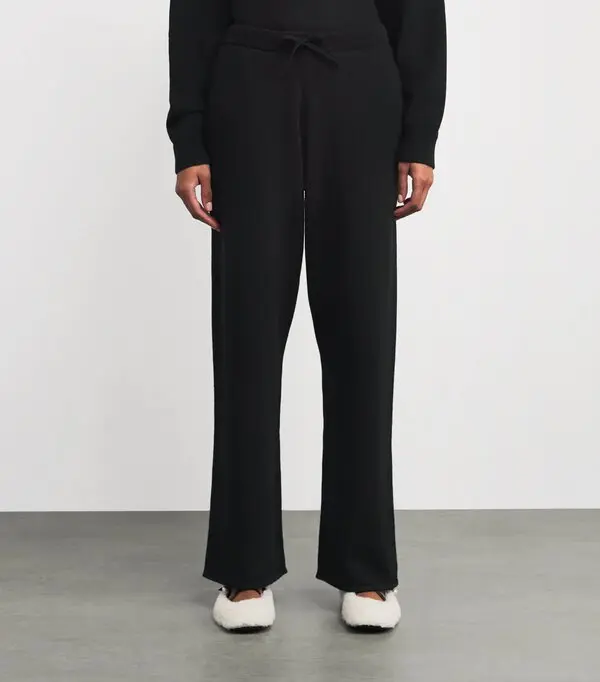 Harrods Cashmere Wide-leg Sweatpants - Black