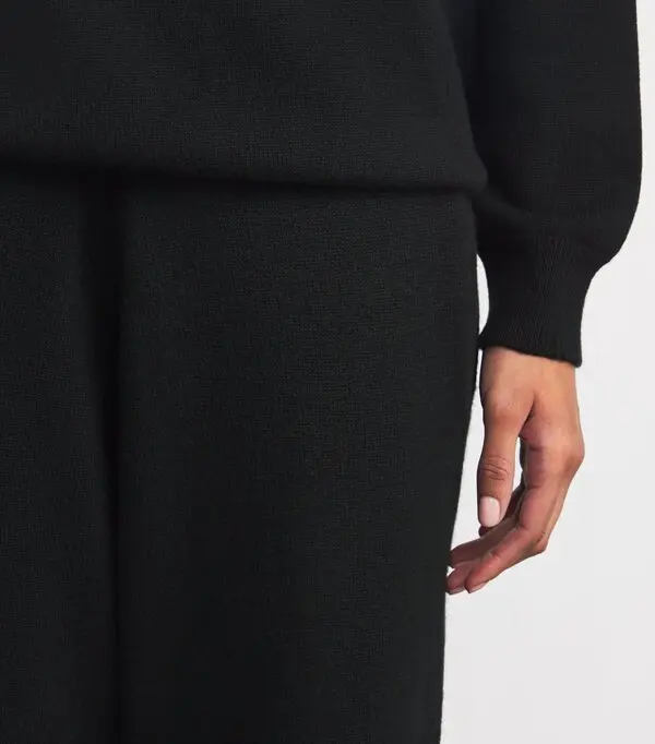 Harrods Cashmere Wide-leg Sweatpants - Black