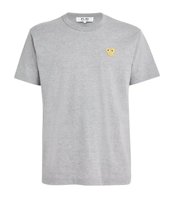 Play Comme Des Garcon Heart Logo T-shirt - Grey