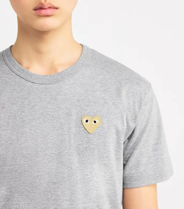 Play Comme Des Garcon Heart Logo T-shirt - Grey