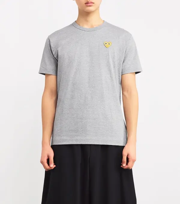 Play Comme Des Garcon Heart Logo T-shirt - Grey