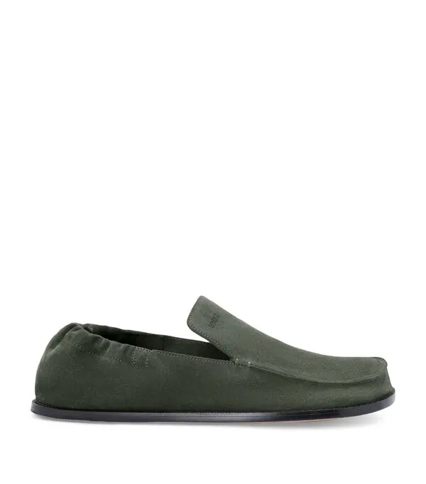 Loewe Suede Flex Loafers - Green