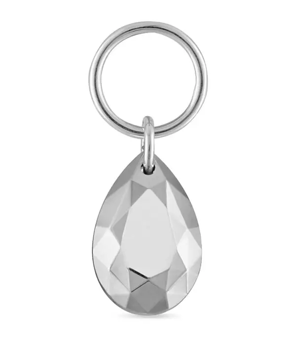 MARIA TASH Faceted Pear Charm - White