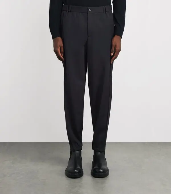 Emporio Armani Virgin Wool Cuffed Trousers