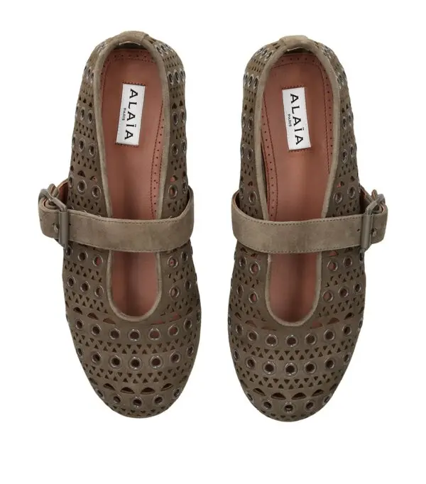 Alaïa Suede Vienne Ballet Flats