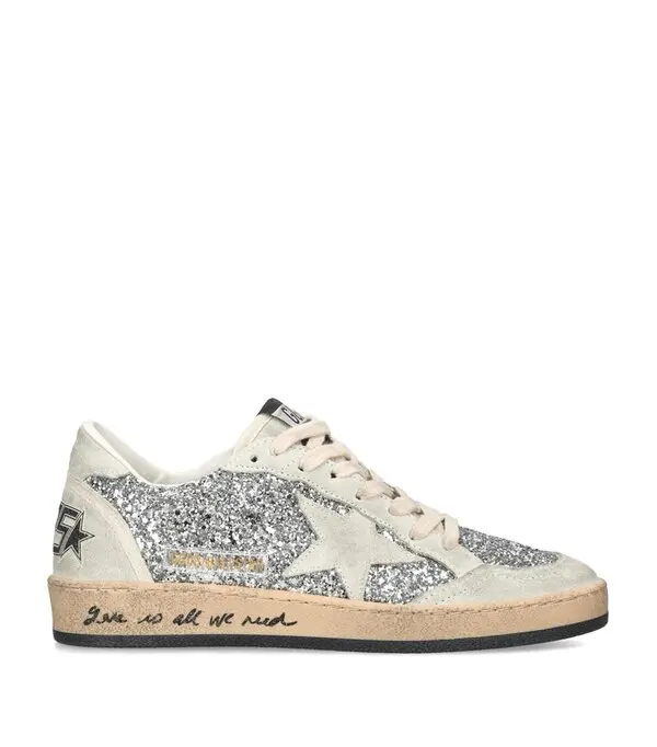 GOLDEN GOOSE Ball Star Glitter Sneakers - Neutrals