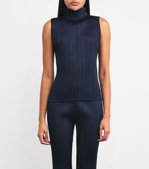 Issey Miyake Sleeveless Top - Navy
