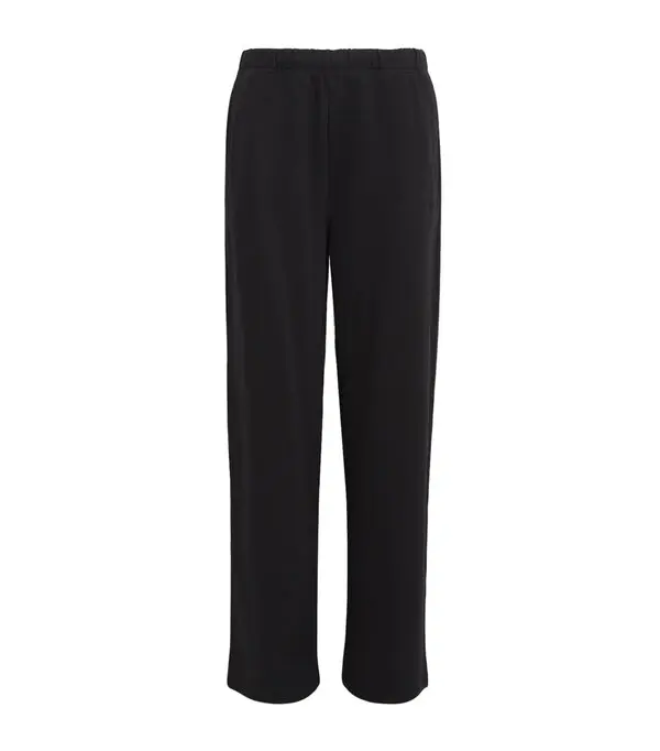 SKIMS Cotton-blend Fleece Straight Leg Sweatpants - Black