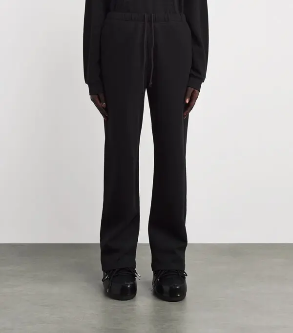 SKIMS Cotton-blend Fleece Straight Leg Sweatpants - Black