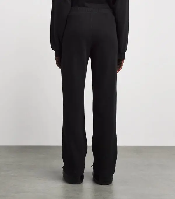 SKIMS Cotton-blend Fleece Straight Leg Sweatpants - Black