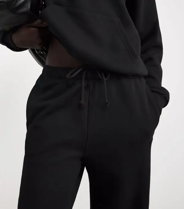 SKIMS Cotton-blend Fleece Straight Leg Sweatpants - Black